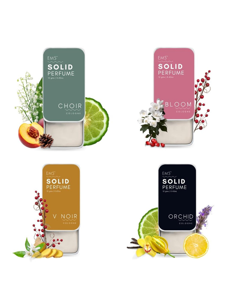 EM5™ FOR HER | Set of 4 Solid Perfumes for Women | Strong and lasting – House of EM5