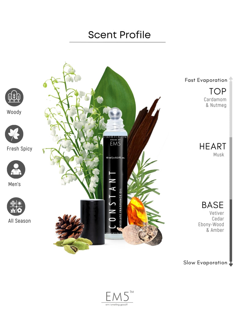 EM5™ Constant Perfume for Men | Spicy Musky Woody Fragrance Accords ...