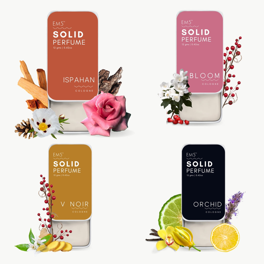 EM5™ FOR HER | Set of 4 Solid Perfumes for Women | Strong and lasting ...