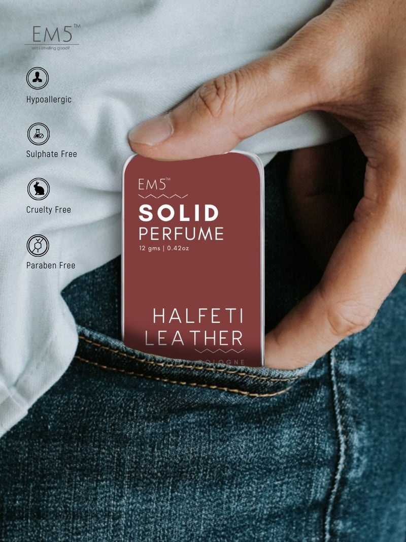 EM5™ Halfeti Leather | Solid Perfume for Men & Women | Alcohol Free ...