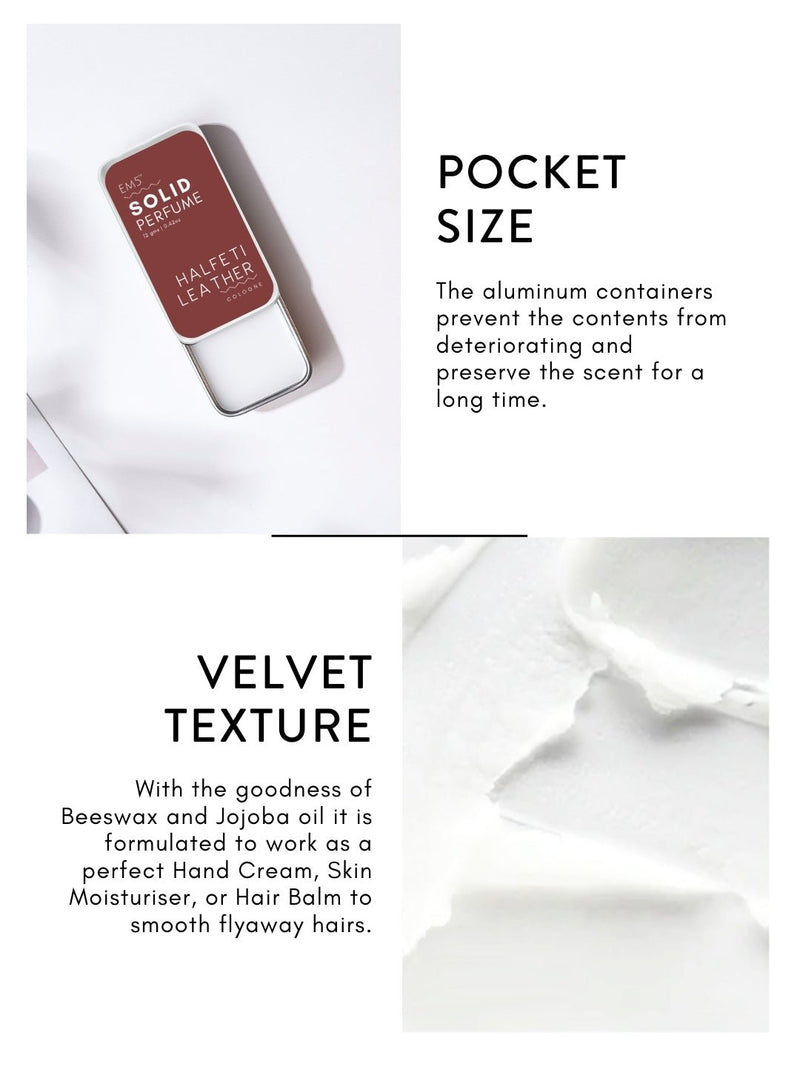 EM5™ Halfeti Leather | Solid Perfume for Men & Women | Alcohol Free ...