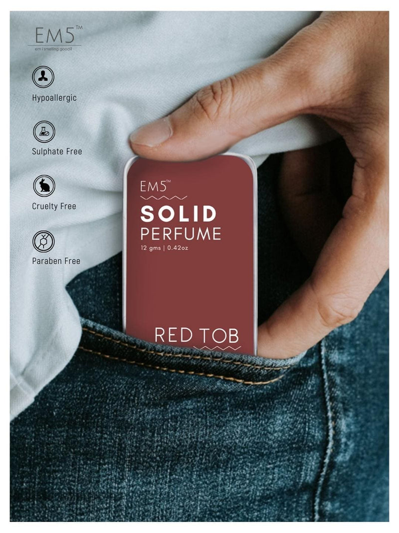 EM5™ Red Tob | Solid Perfume for Men & Women | Alcohol Free | Strong a ...