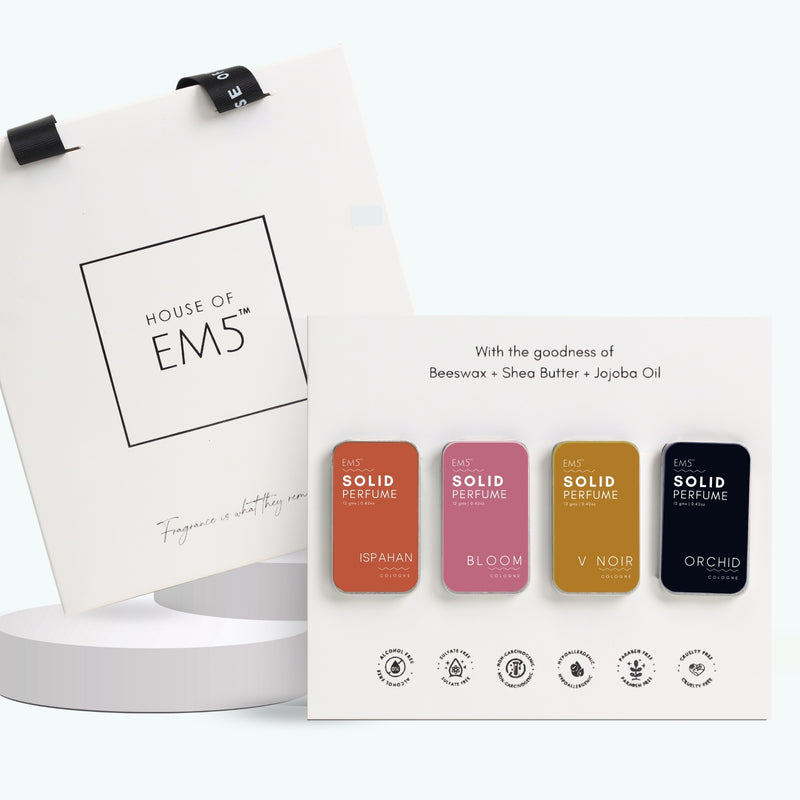 EM5™ FOR HER | Set of 4 Solid Perfumes for Women | Strong and lasting ...