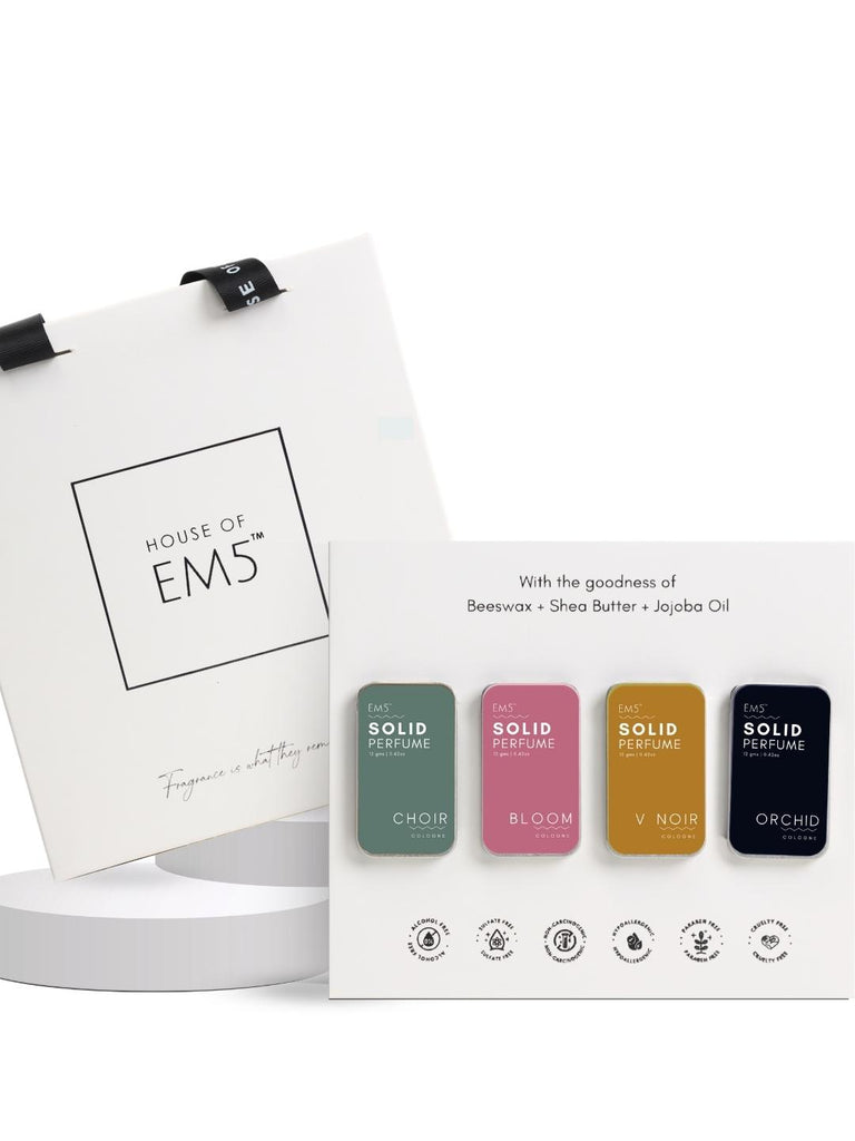 EM5™ FOR HER | Set of 4 Solid Perfumes for Women | Strong and lasting ...